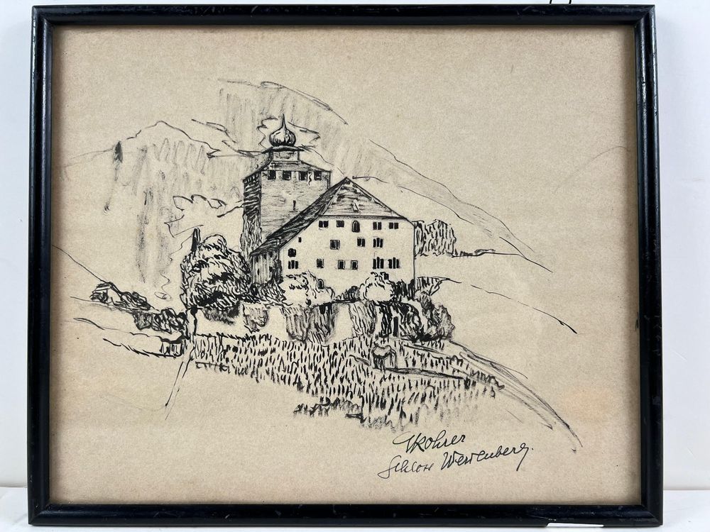 Landschaft Zeichnung Signiert. (Gebraucht) in Neuhausen am Rheinfall für CHF 10 – mit Lieferung ...