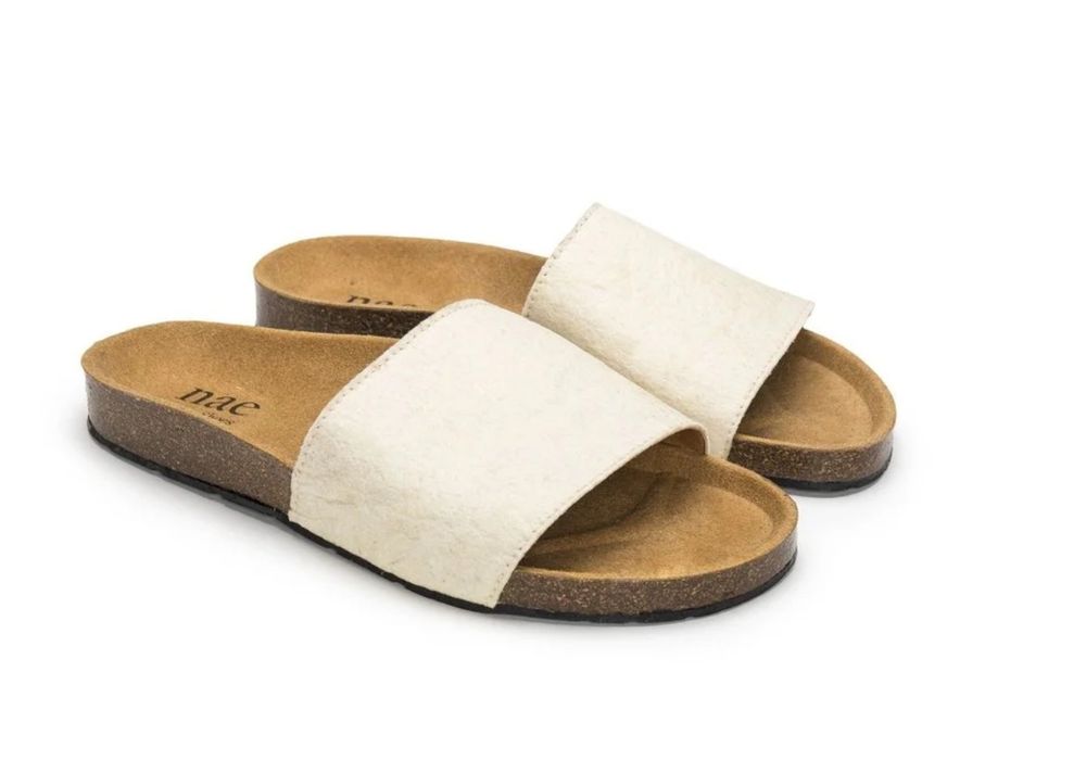 neue NAE Vegan Shoes Pantoletten Bay White Piñatex Gr.41 (Neu und ...
