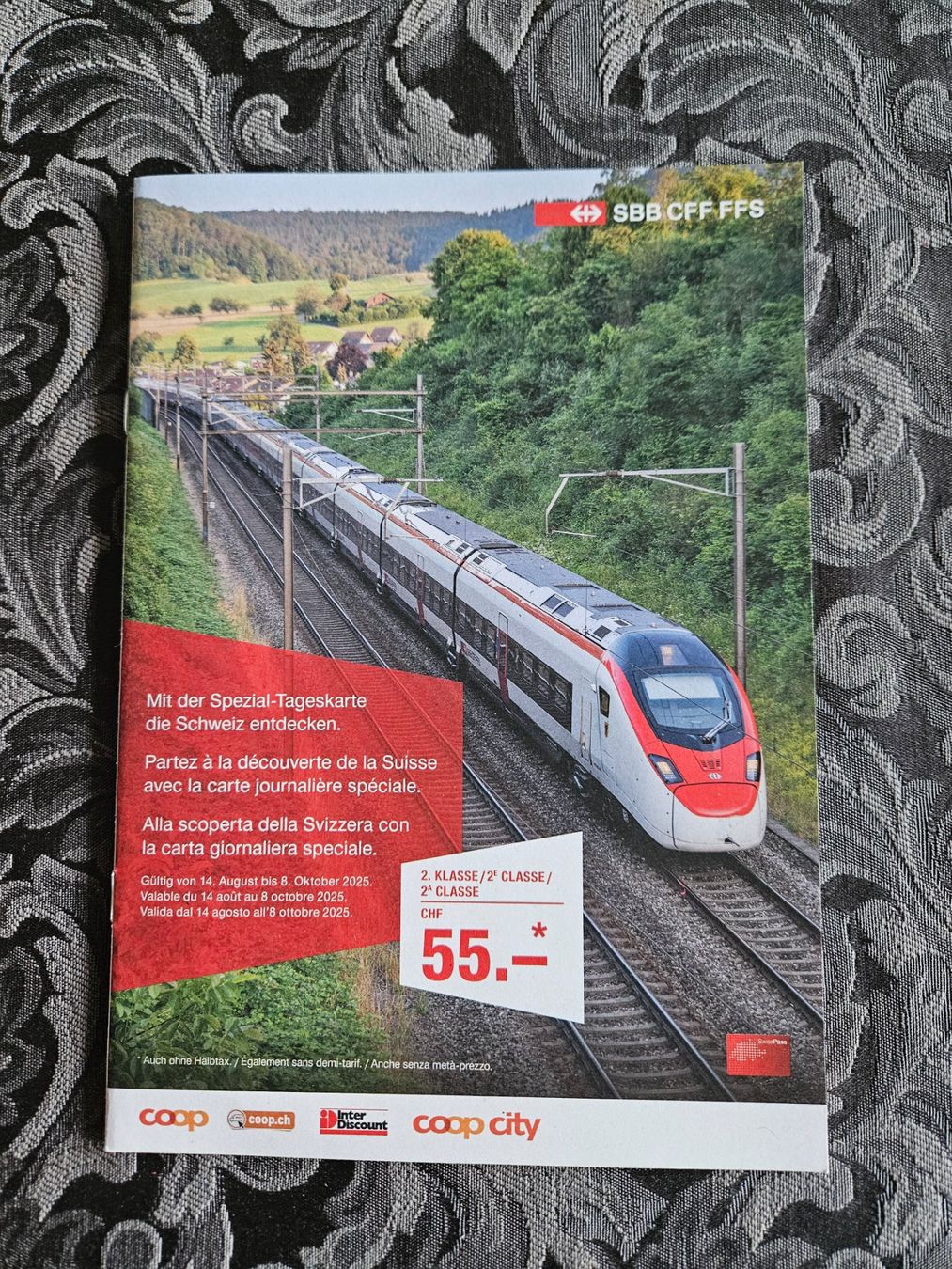 Carte journalière CFF (Coop) -Valable 1 jour en Suisse (D'occasion) à ...