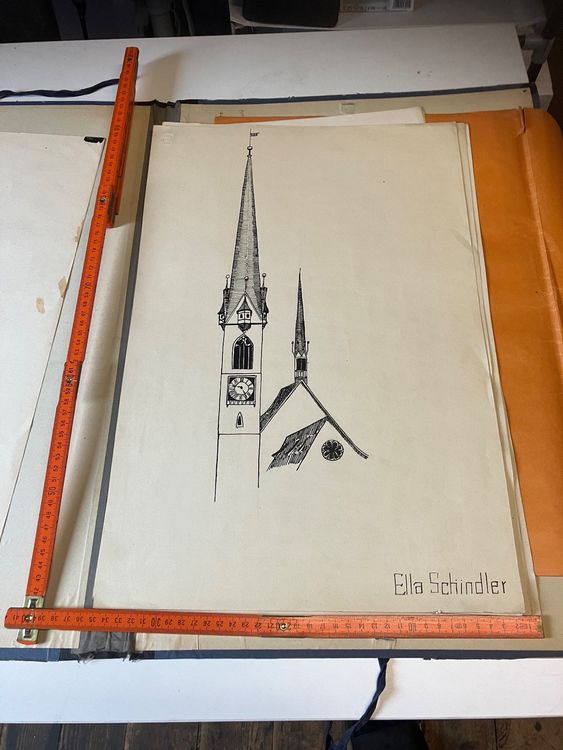 Antike originale Zeichnung, signiert (Neu und originalverpackt) in Pfäffikon ZH für CHF 2 – mit ...