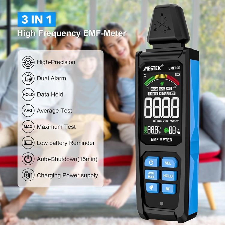 Pro EMF Messgerät Strahlungsdetektor 5-in-1 / (Neu (gemäss Beschreibung ...