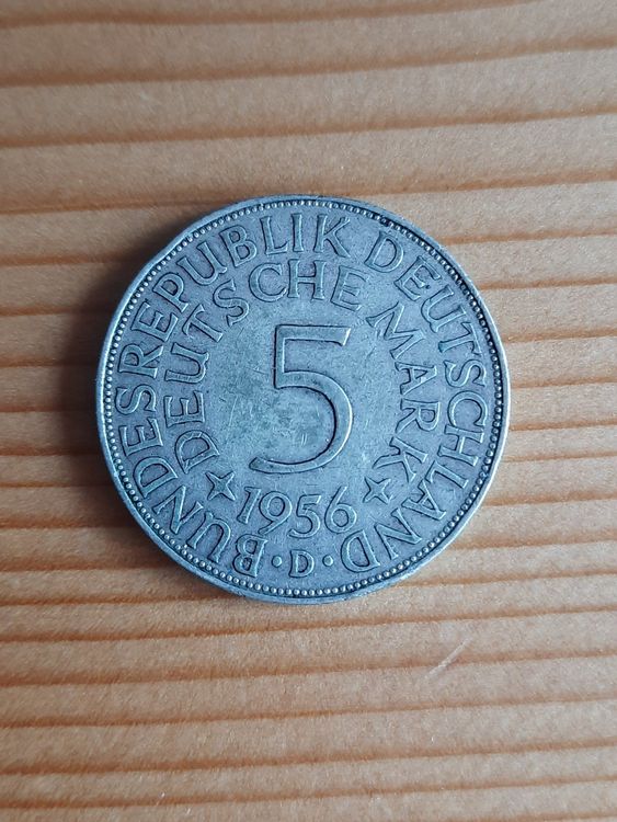 5 DM 1956 / D / Silber / Zustand gem. Bilder (Gebraucht) in Oberuzwil für CHF 4 – mit Lieferung ...
