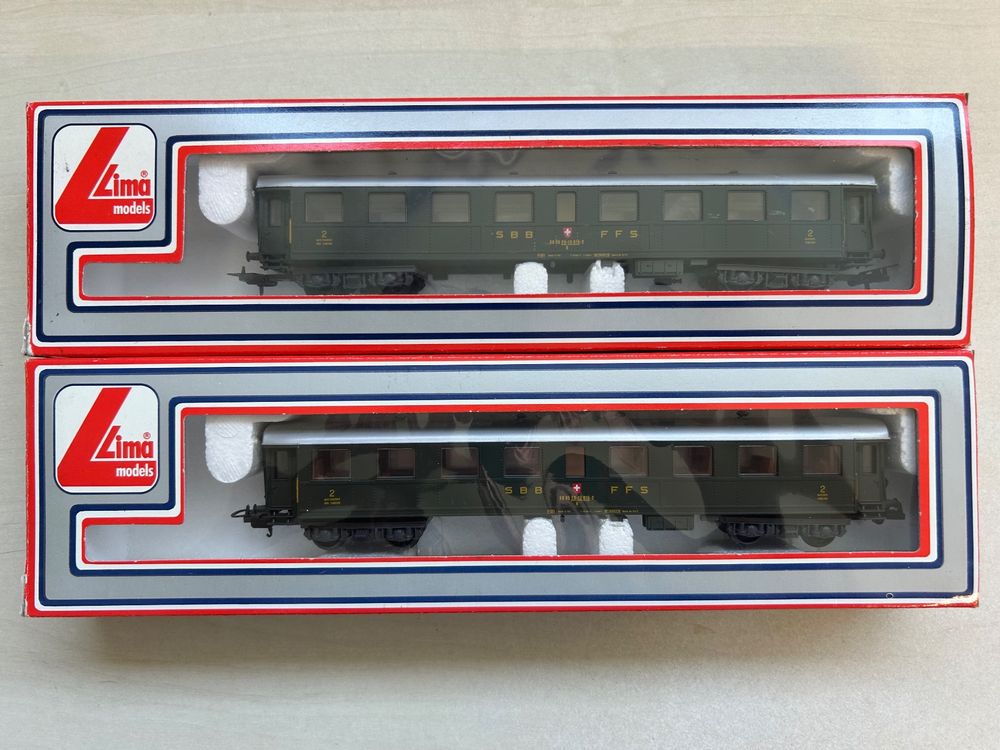 2x Lima 309159 Personenwagen 2. Klasse grün SBB H0 (Gebraucht) in ...