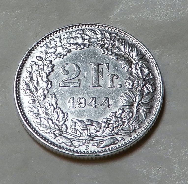Silber Münze, 1944 , 2 Franken | Kaufen auf Ricardo