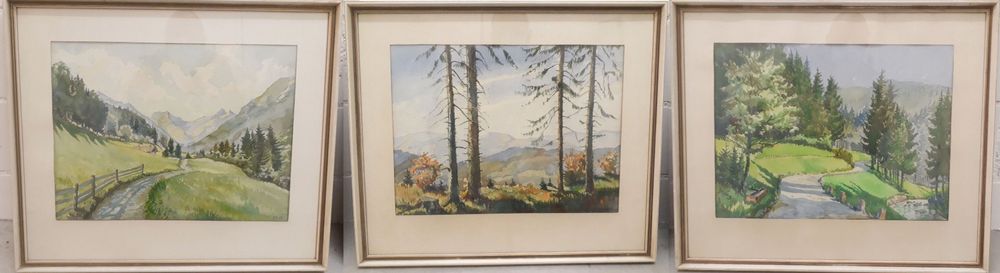 drei sehr schöne Aquarelle - Landschaften passen nebeneinand (Gebraucht) in Zwillikon für CHF 39 ...