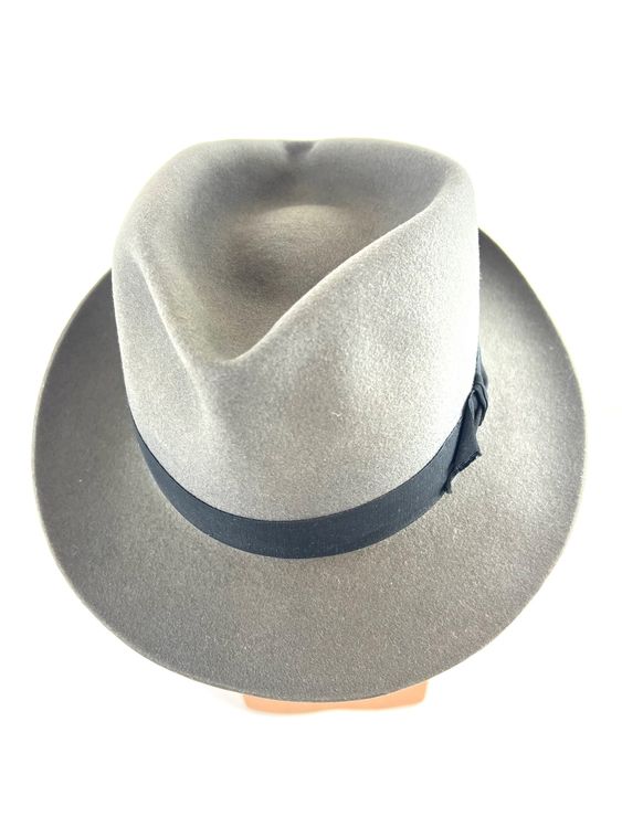 Vintage BORSALINO Fedora Bogart Filzhut / Hut Gr. 55 | Kaufen auf Ricardo