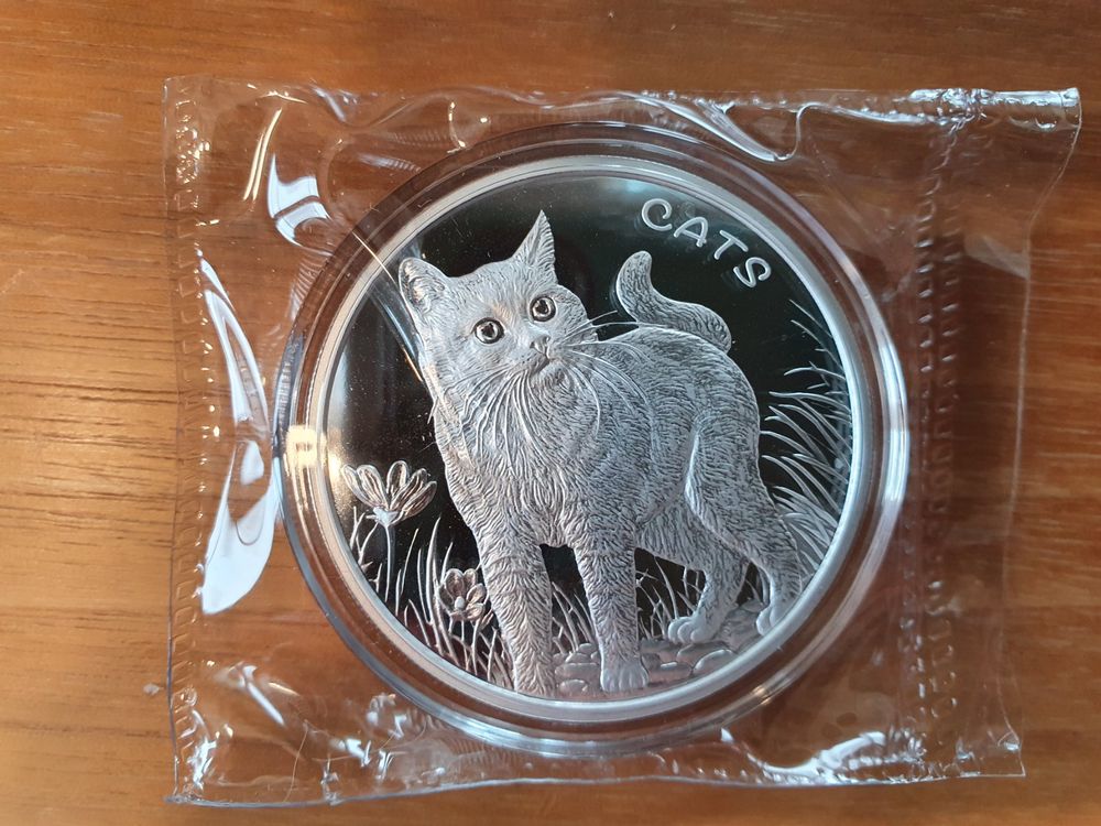 Erste Fiji Cats 2021, 1 Unze Feinsilber (Neu und originalverpackt) in ...