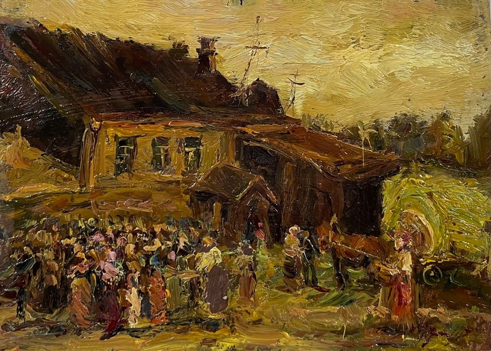 Impressionistisches Dorf Szene Gemälde unleserlich Signiert (Gebraucht) in Root für CHF 150 ...