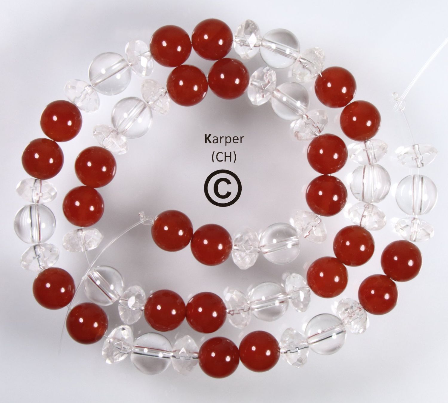 Bergkristall, Rote Achat / Agate rouge, Cristal de roche, 21 (Neu und ...