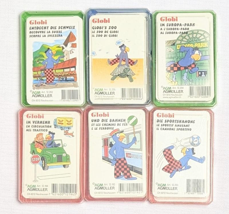 6er Set Globi Quartett - Globi Verlag (Gebraucht) in Wängi für CHF 26 ...
