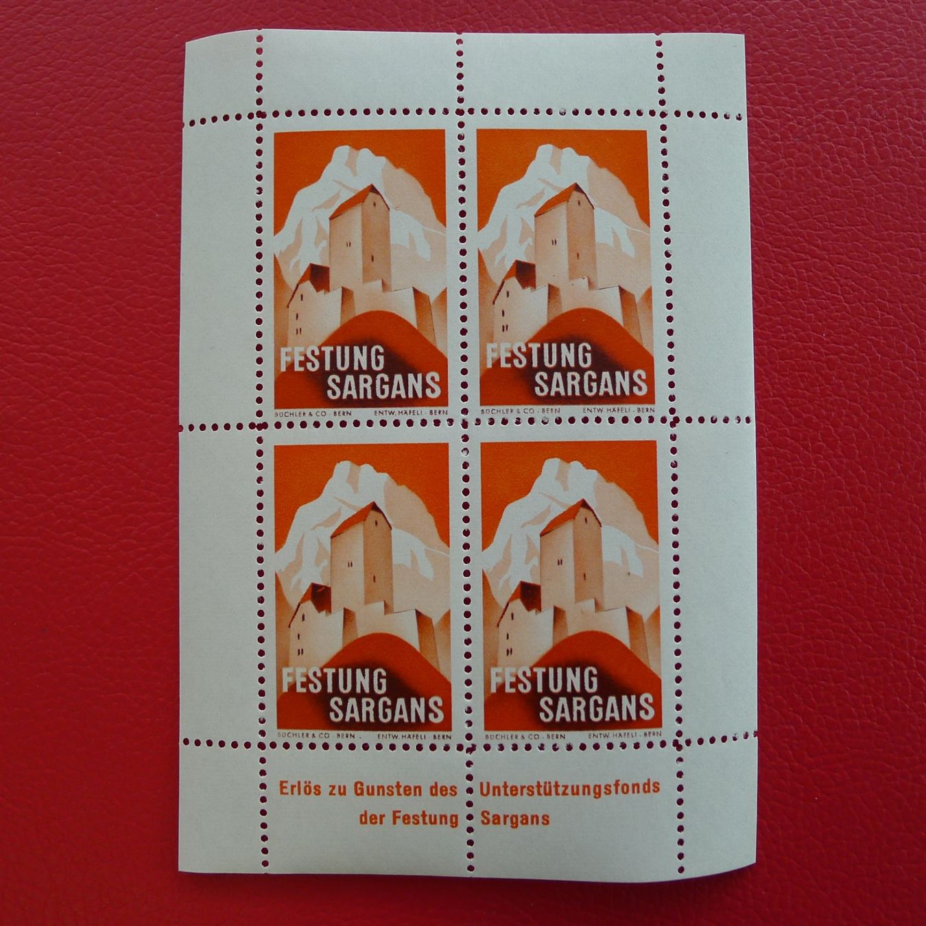 Vignette FESTUNG SARGANS, gut erhaltenes Bögli ** postfrisch (Gebraucht ...
