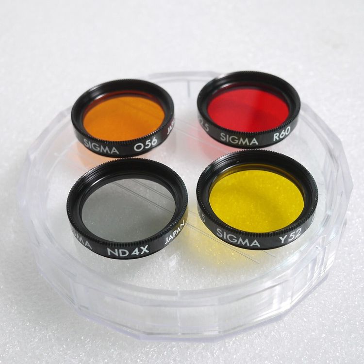 Sigma 22.5mm Filter Set R60 ND4x Y52 O56 New Old Stock (Neu (gemäss ...