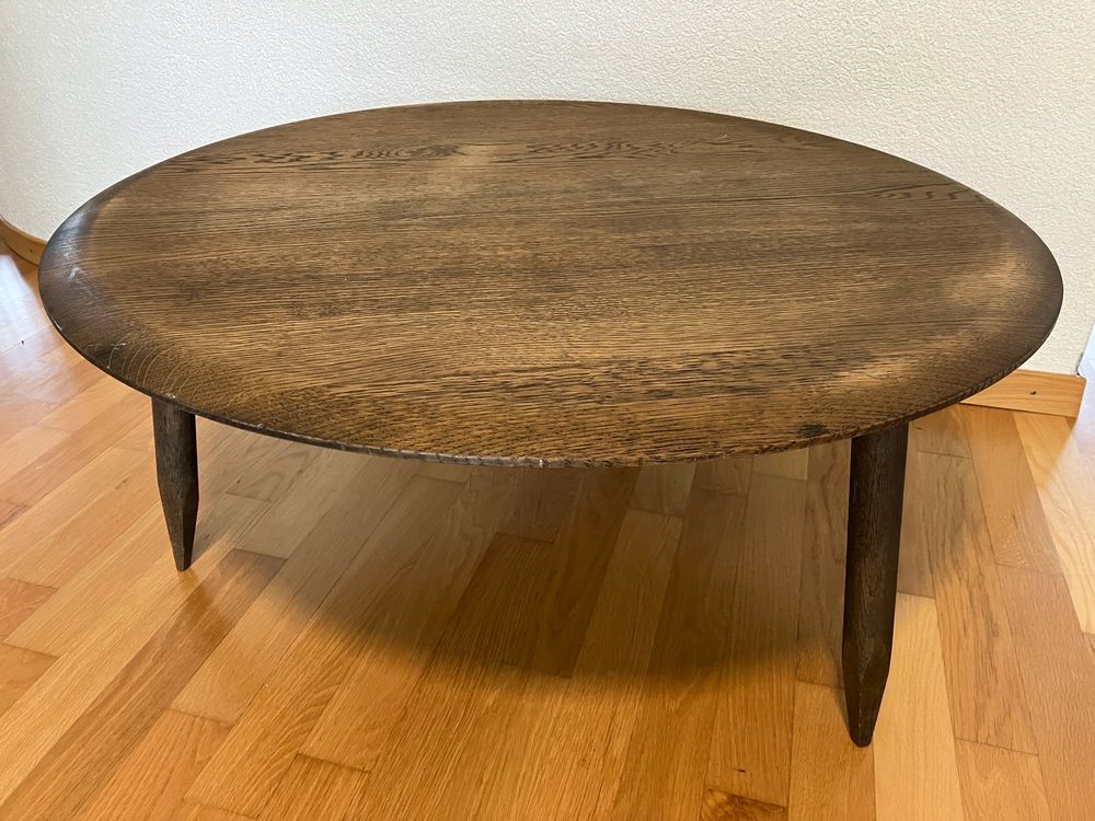 Hoof Table SW2 & TRADITION Designer Tisch ø90cm braun (Gebraucht) in ...