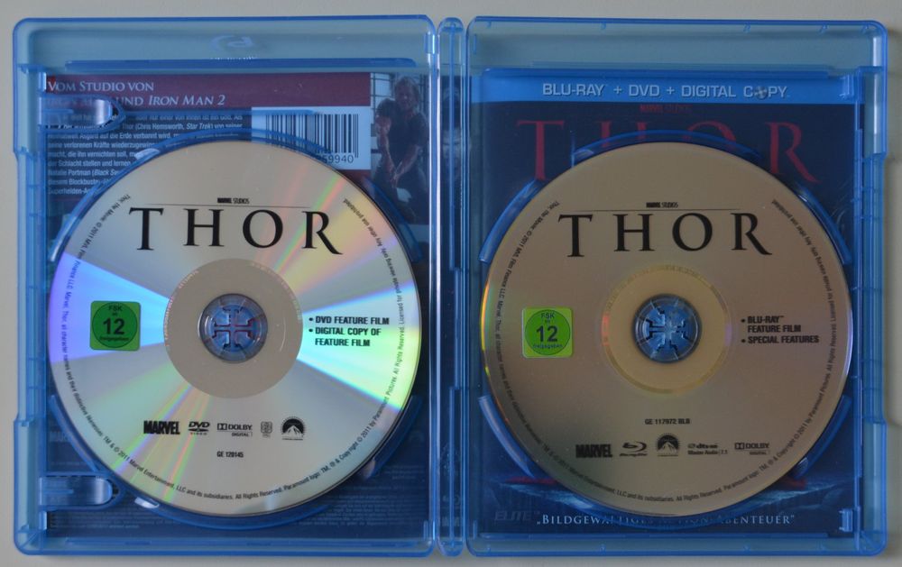 Thor (Bluray + DVD + digital Copy), neuwertig (Gebraucht) in ...