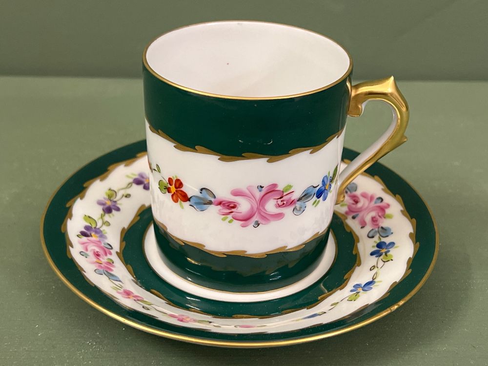 SINGER Limoges Porzella - Tasse mit Unterteller (Gebraucht) in ...