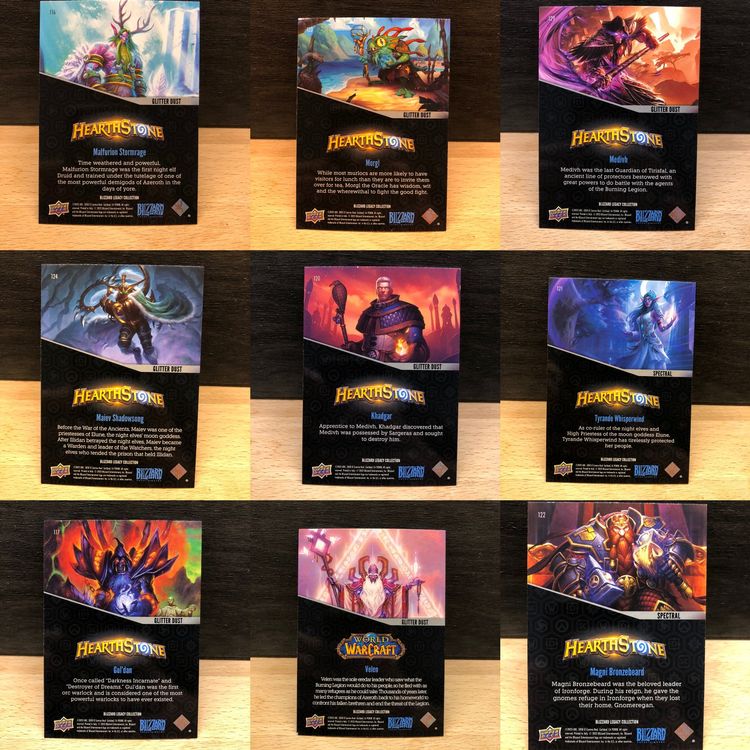 Upper Deck Blizzard Legacy – lot parallèles hearthstone (Neuf (Voir ...