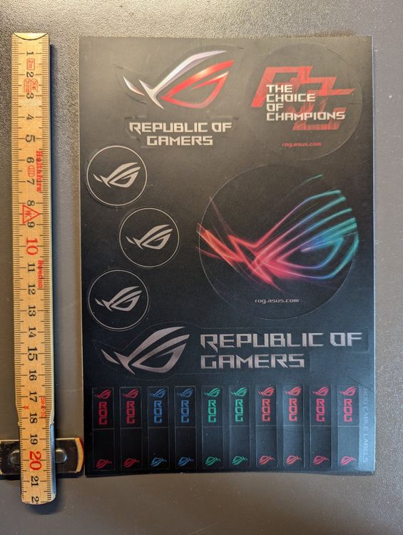 ASUS ROG Republic of Gamers Stickers (Neu und originalverpackt) in ...