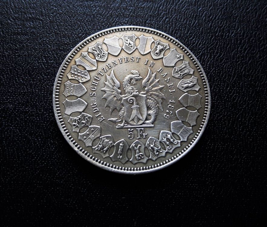 5 Fr. EIDG. SCHÜTZENFEST BASEL 1879 | Kaufen auf Ricardo