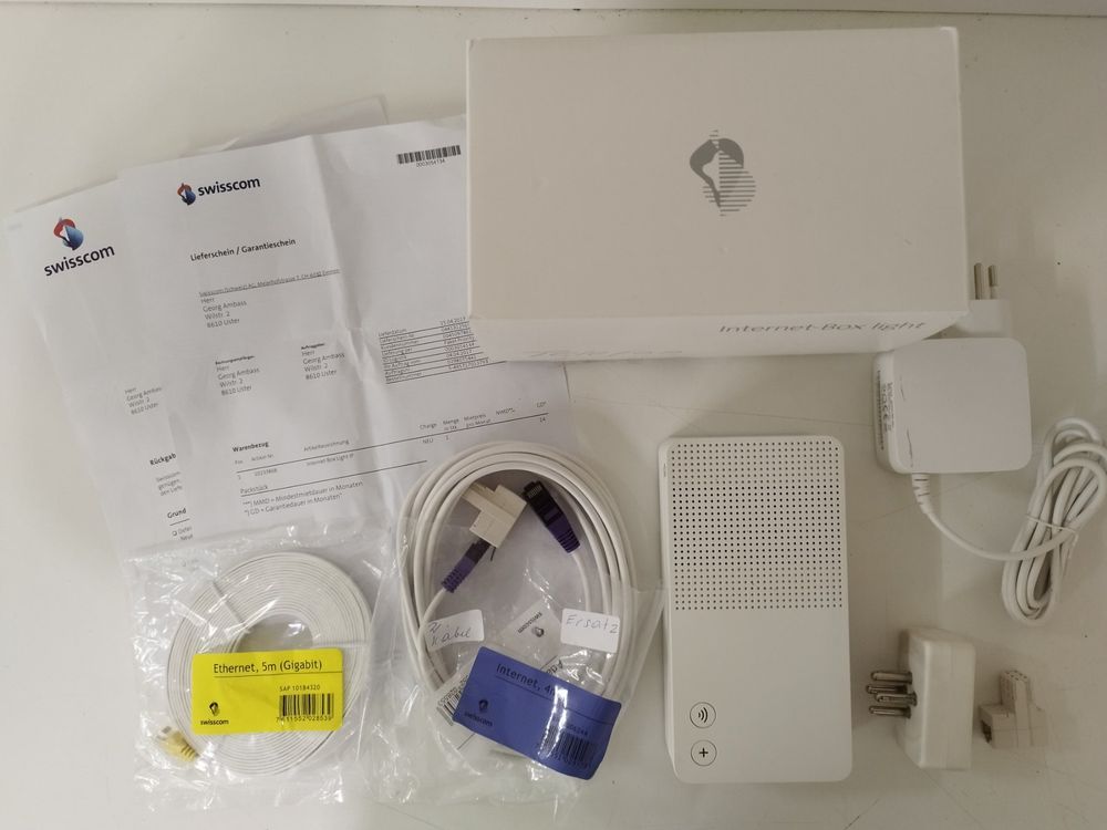 SWISSCOM Internet-Box light (Model: RTV1900VW) (Gebraucht) in Uster für ...