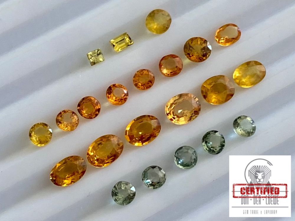 8,42ct SCHÖNES FANCY SAPHIRE SET AUS SRI LANKA MIT ZERT. | Kaufen auf Ricardo