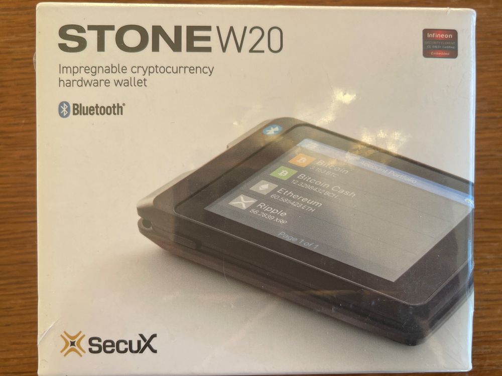 SecuX STONE W20 Hardware Wallet Bluetooth neuwertig OVP (Neu und ...