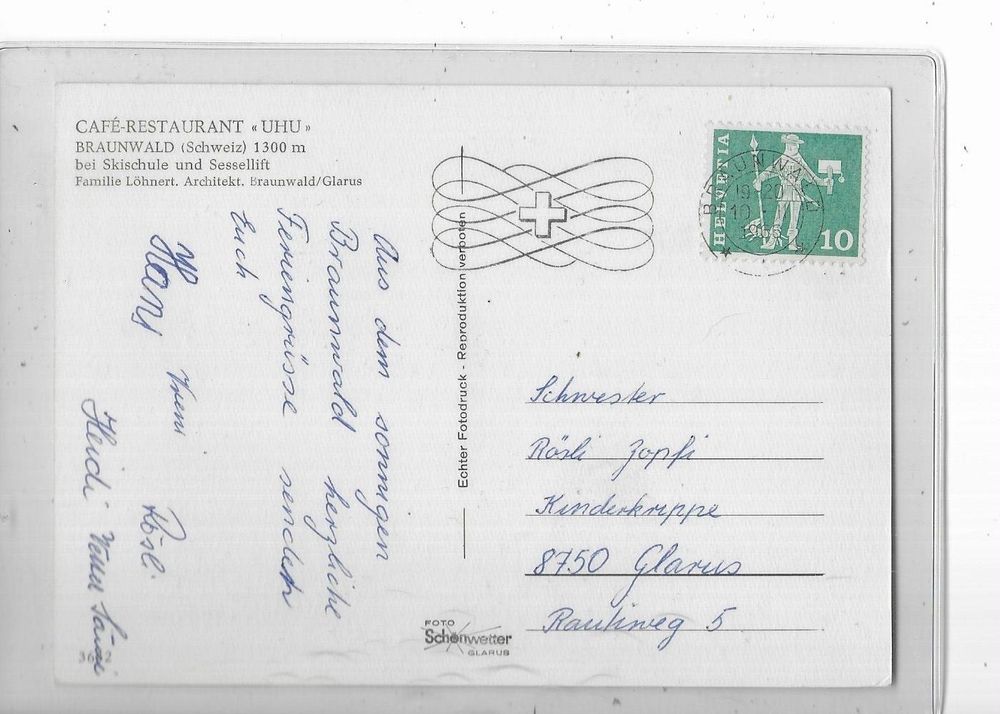 GL Braunwald Cafe Restaurant UHU | Kaufen auf Ricardo