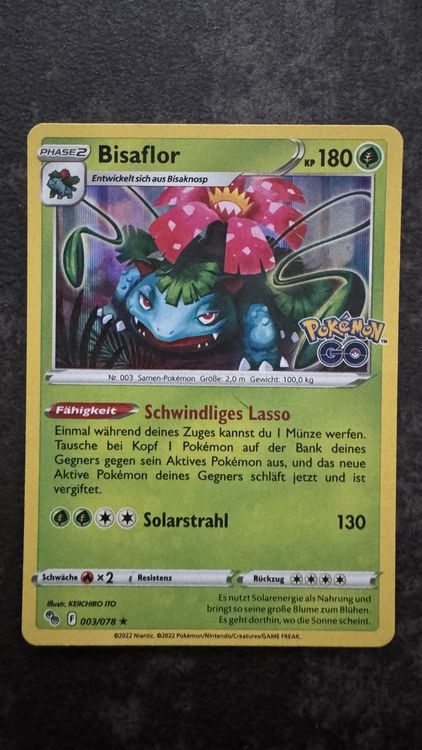 BisAflor Pokémon GO! Karte - Selten! Top Zustand! (Neu (gemäss ...