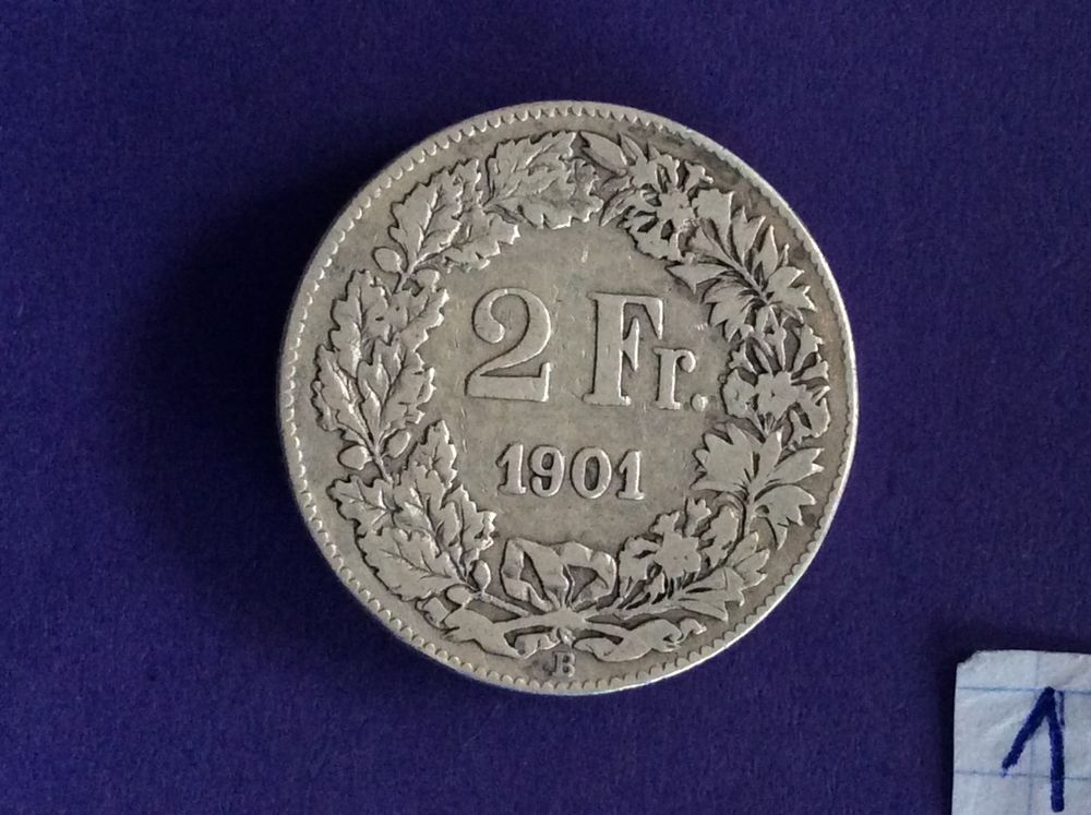2 francs 1901 Rare (Gebraucht) in Genève für CHF 76 – mit Lieferung auf Ricardo kaufen