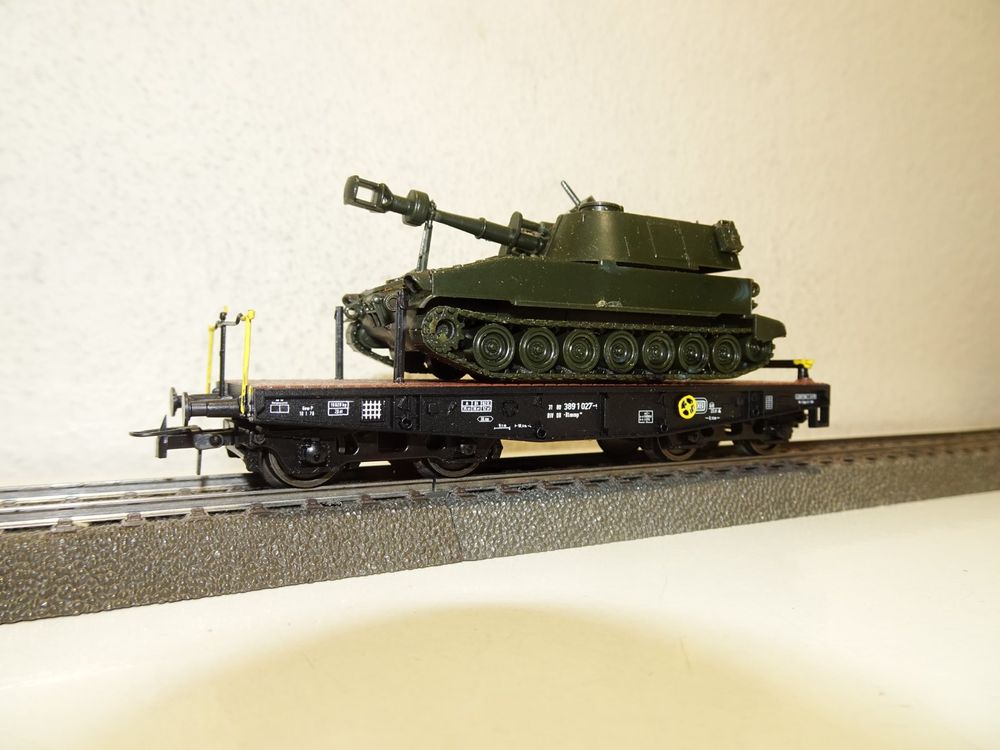 Roco Güterwagen DB 027-5 Panzer Flak Kurzrohr HO (2) (Gebraucht) in ...