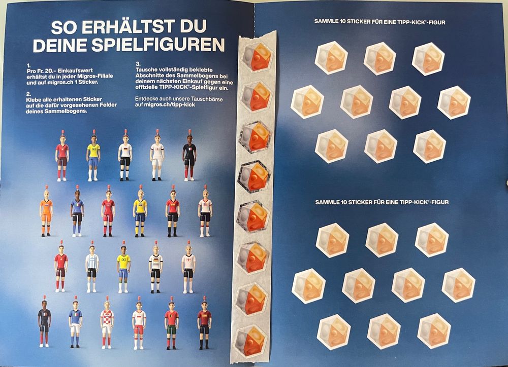 Tipp Kick Mania Migros 8 Kleber und Sammelbogen (Neu und ...