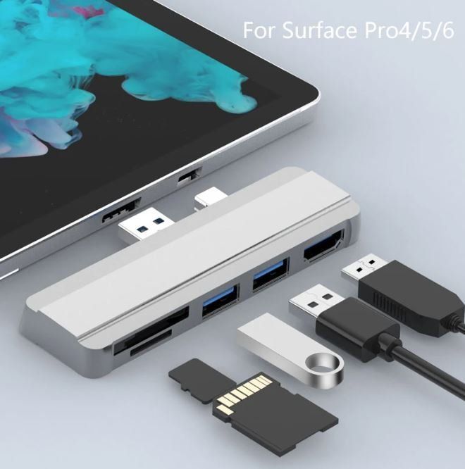 Multiport Adapter für Microsoft Surface Pro 6 / 5 / 4 - NEU (Neu und ...