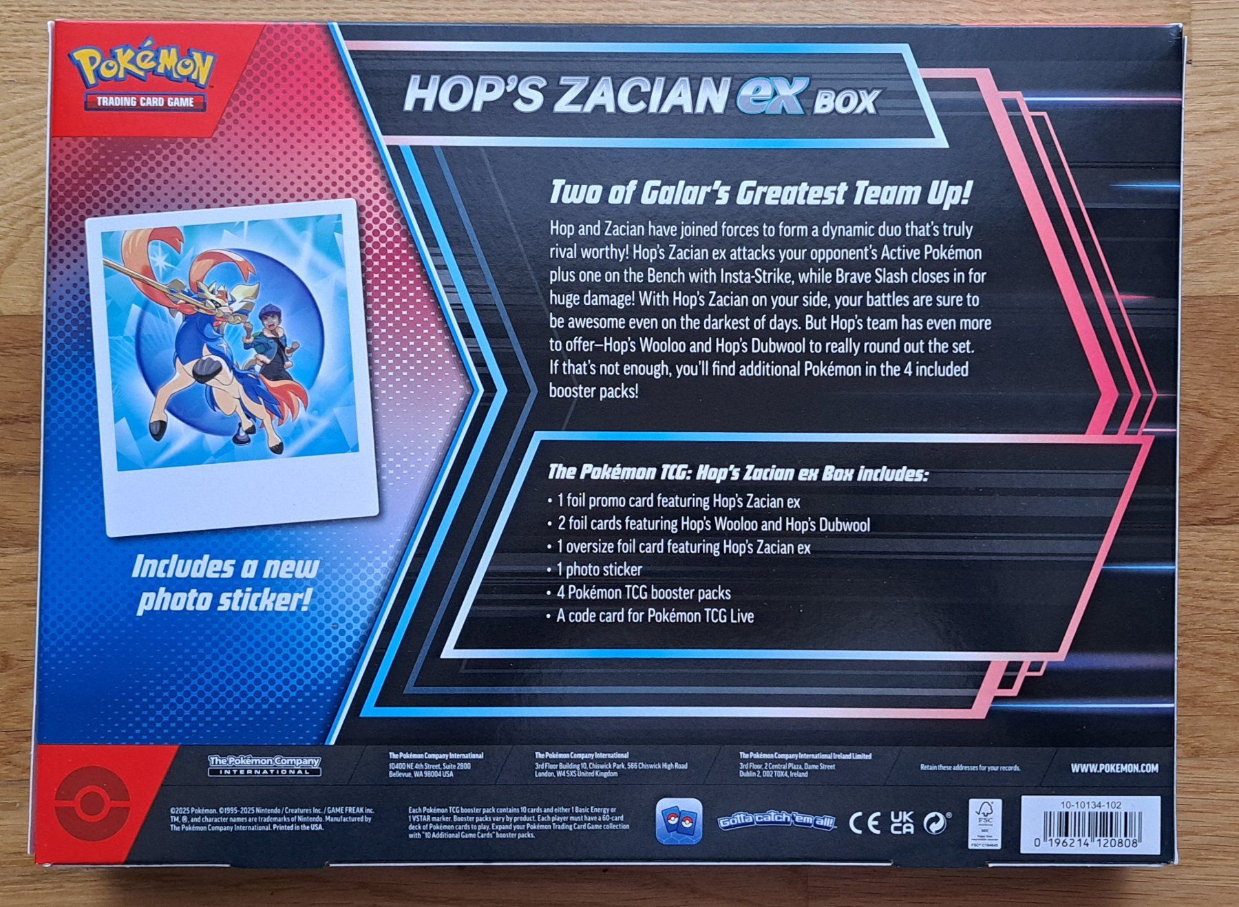 Pokémon: Hop‘s Zacian Ex Box (Englisch) (Neu und originalverpackt) in ...