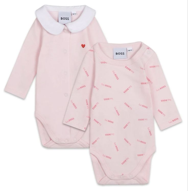 BOSS Baby Set Of 2 Bodysuits Pale Pink (Neu und originalverpackt) in ...