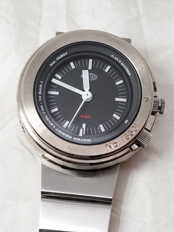 ALBA ORVITAX Nr. 15501 Taucheruhr Quartz Japan Rarität läuft (Gebraucht ...