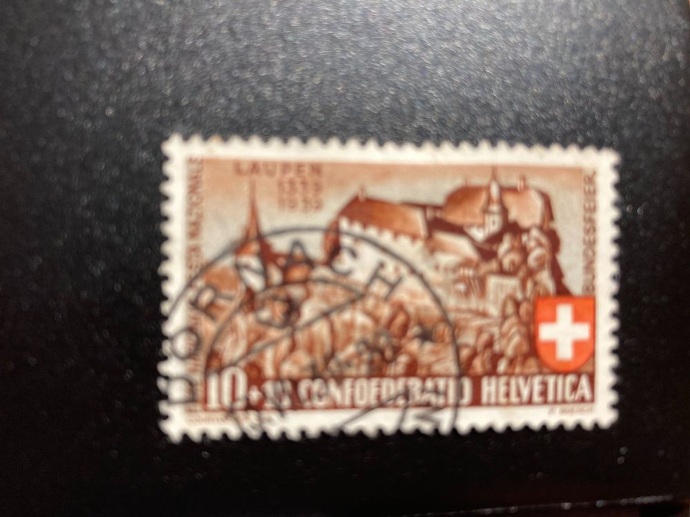 Schweiz 1939 Pro Patira 10 Rp. Vollstempel Dornach 13.7.39 (Gebraucht) in Liestal für CHF 1 ...