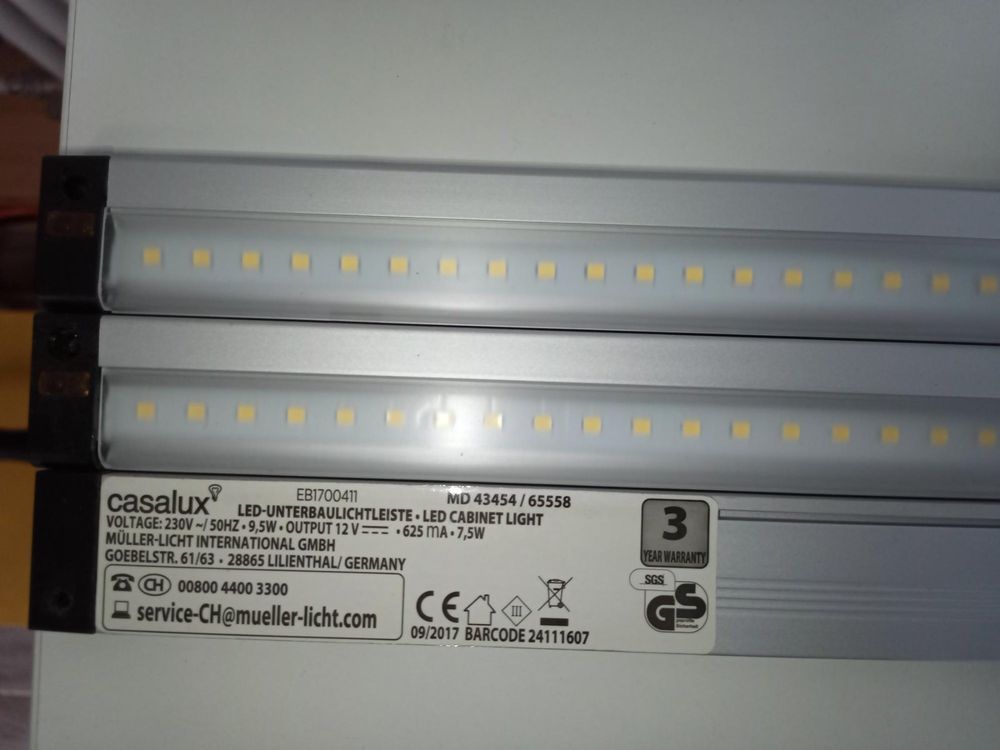Casalux LED Unterbauleuchte 50cm 9,5W 4000K 2-Sensoren (Gebraucht) in ...