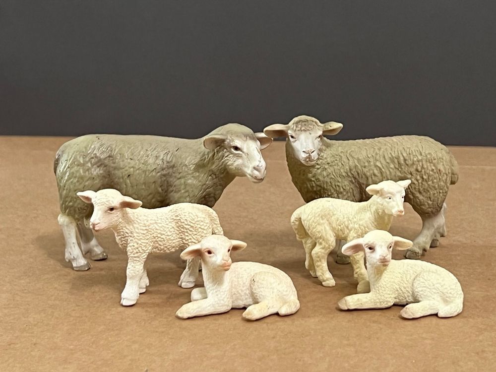 6 Schleich Schafe Schafbock Schaf Lamm Lämmer | Kaufen auf Ricardo