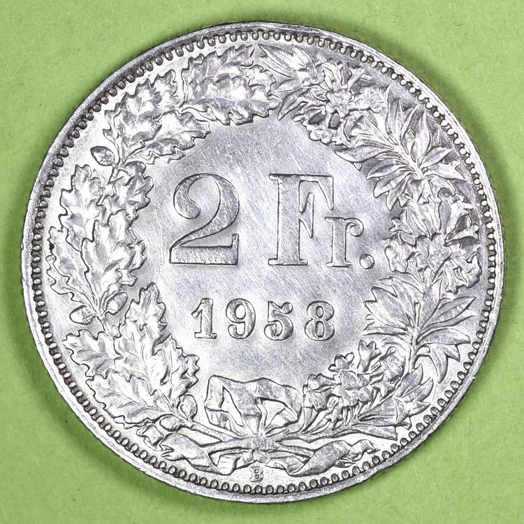 1958 / FR. 2.00 - MÜNZE, natürlich noch in SILBER ! | Kaufen auf Ricardo