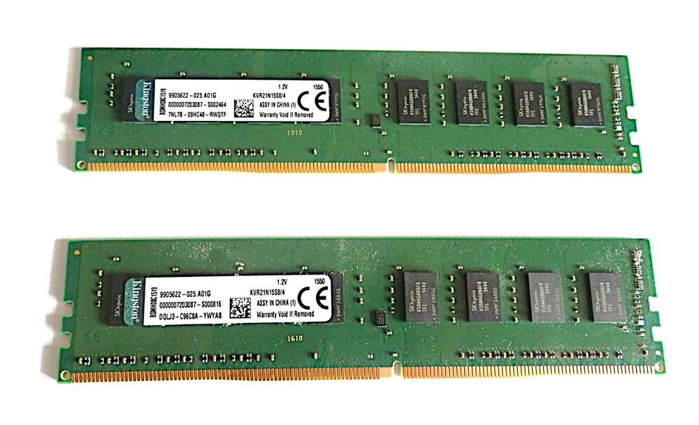 2x 4 GB DDR4 (8 GB) KVR21N15S8/4. (Gebraucht) in Dagmersellen für CHF ...