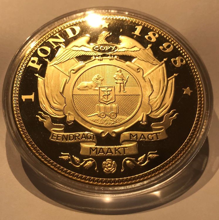 Gigant Medaille "1898 Single 9 Pond" (Neu und originalverpackt) in ...