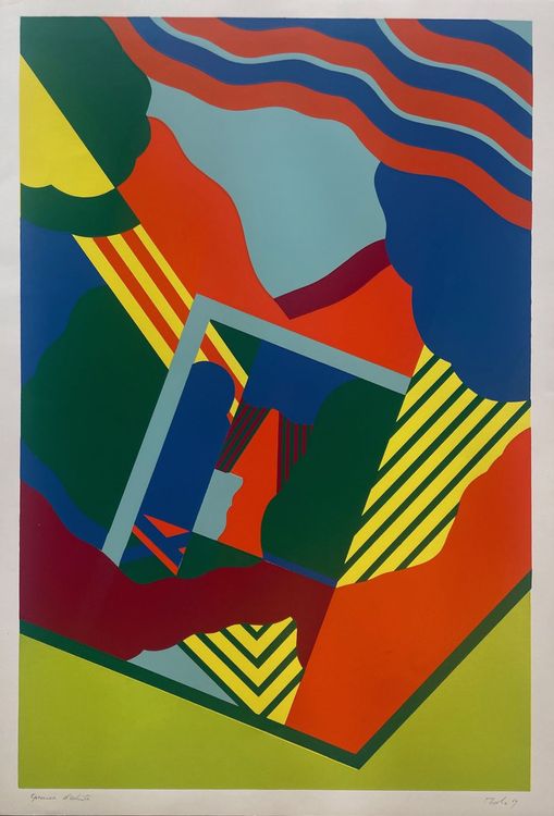 René MYRHA (1939) - sérigraphie - Paysage surreale (D'occasion) à ...