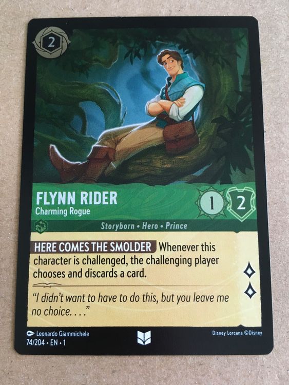 Disney Lorcana 74/204 Flynn Rider - Charming Rogue -EN- Foil (Neu ...