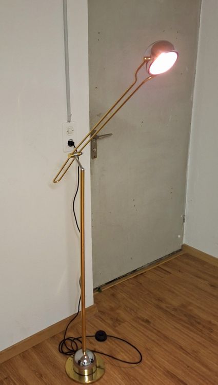 Wortmann & Filz Stehleuchte 60er Messing und Chromstahl (Gebraucht) in ...