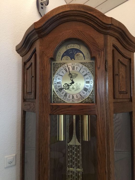 Alte Standuhr Pendeluhr aus Eiche Interclock 8600968 (Gebraucht) in ...