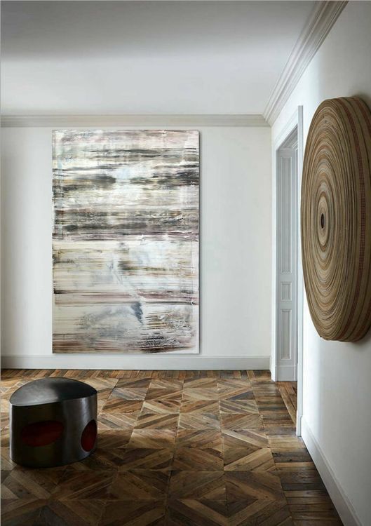 WEIßES BILD ABSTRAKT XXL FORMAT 120 x 200 CM UNIKAT GEMÄLDE (Neu und ...