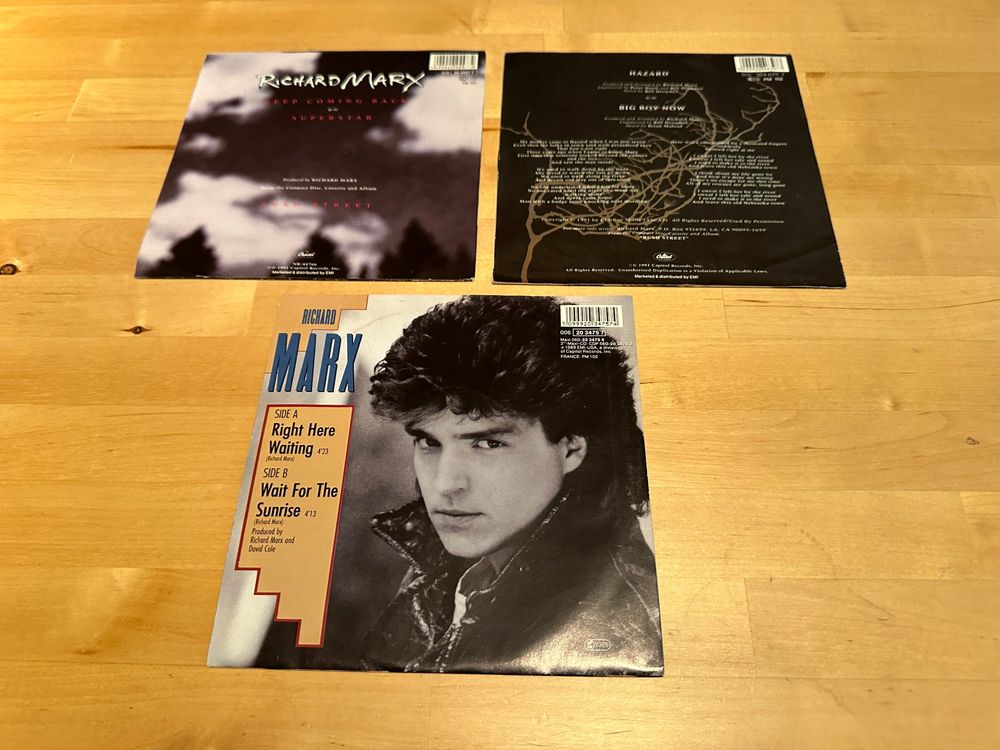 RICHARD MARX tolle Single Sammlung 7" 80's Hits Charts Kult (Gebraucht ...
