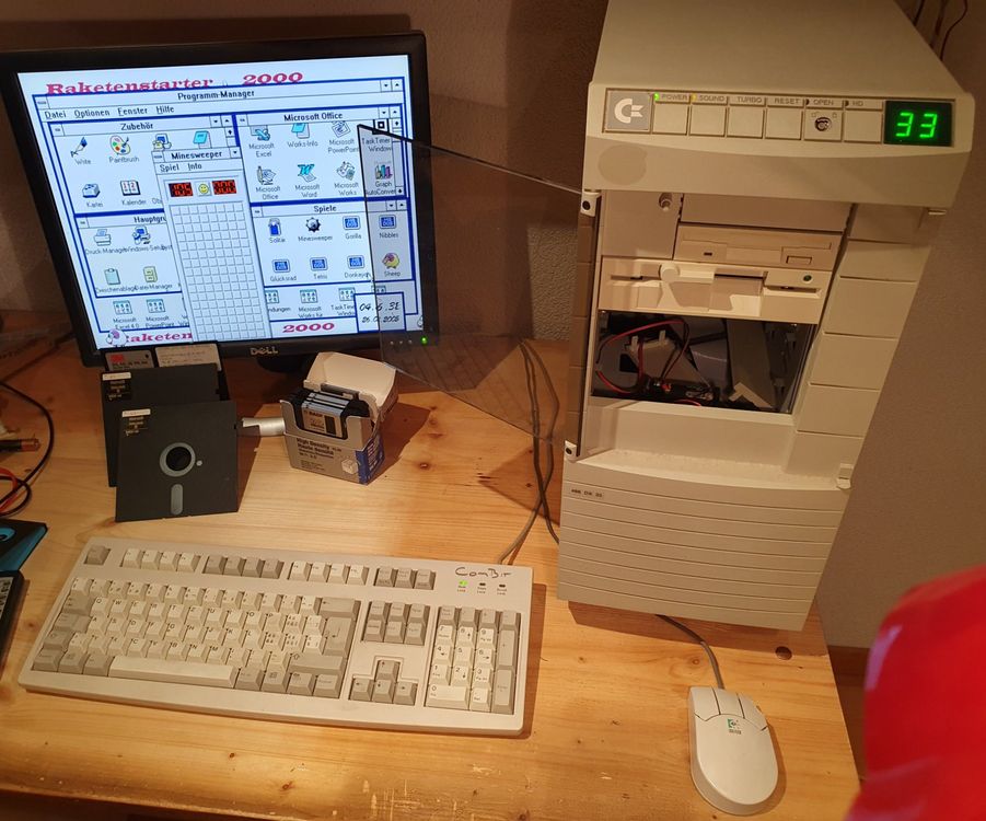 Commodore 486 DX33 C, Windows 3.1, 3.5" + 5.25" Floppy +TFT (Gebraucht ...