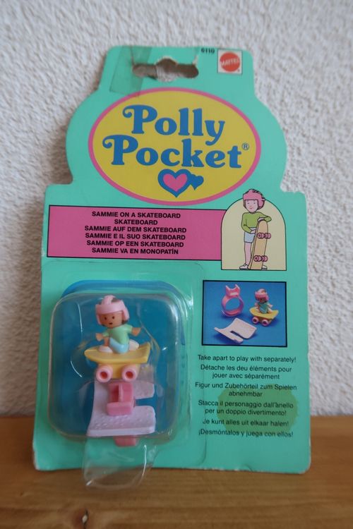 Polly Pocket Vintage Sammie Skate Mattel 1990 (Neuf avec emballage d ...