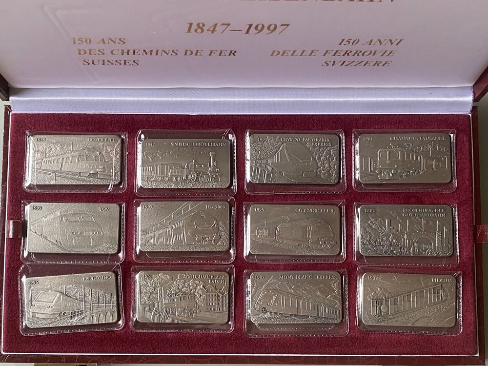 24x 1 Unze Numis Luzern Silberbarren 150 Jahre Eisenbahn (Gebraucht) in Zürich für CHF 935 – mit ...