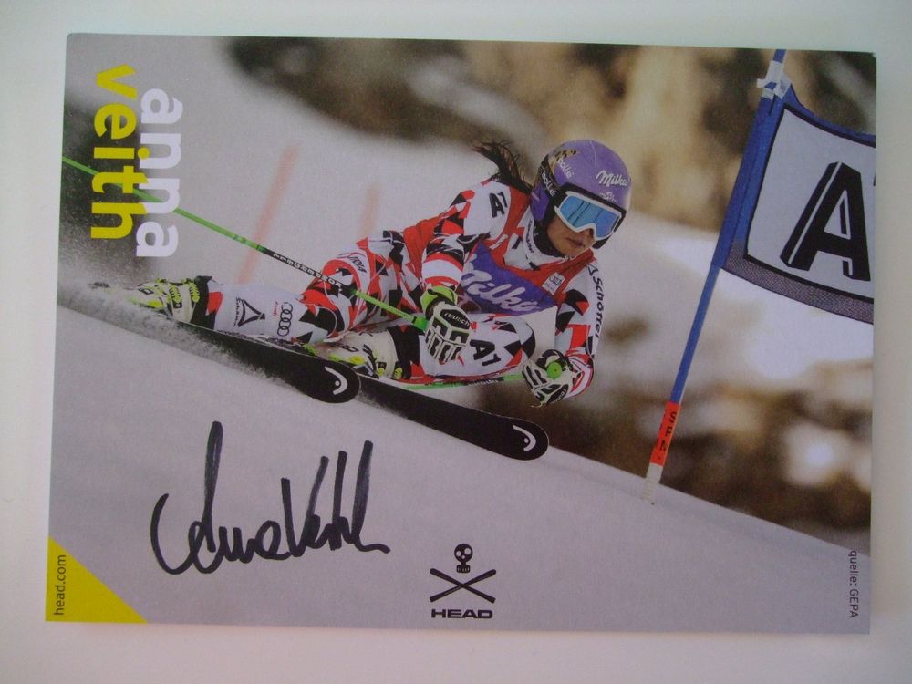ANNA VEITH (AUT) SKISTAR HANDSIGNIERT TOP AK | Kaufen auf Ricardo